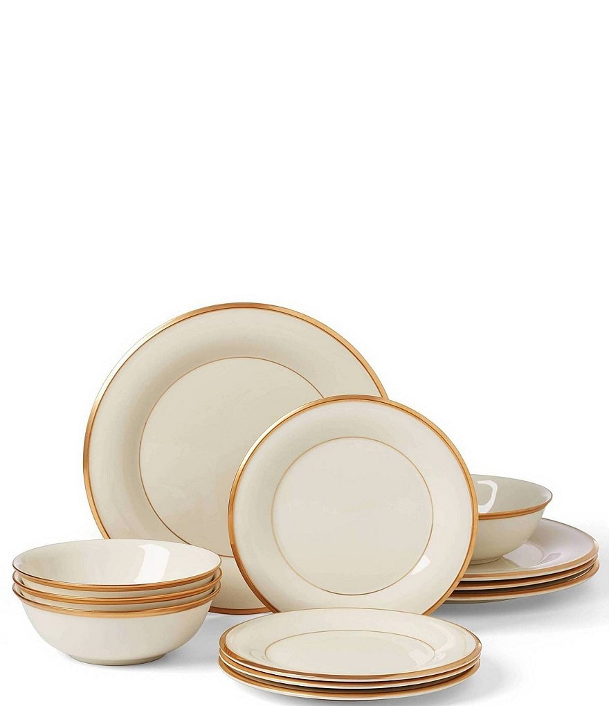 Lenox Eternal 12-Piece Dinnerware Set, Service for 4 | Dillard's