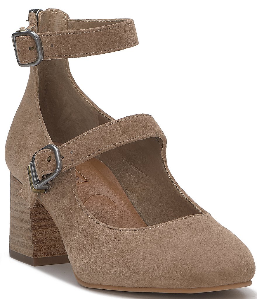 Lucky Brand Cemli Double Buckle Strap Suede Pumps | Dillard's