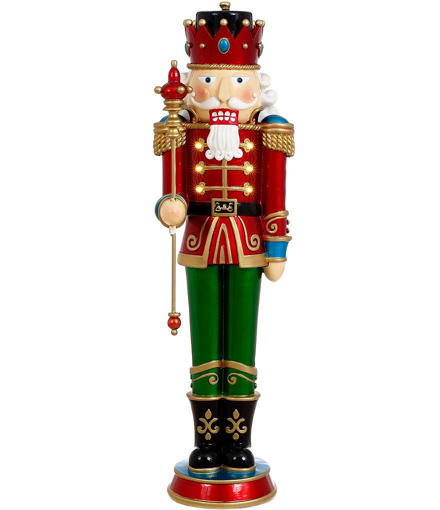 Mark Roberts Holiday Collection LED Lighting 26.5 Inch Nutcracker with Staff Decor | Dillard's
