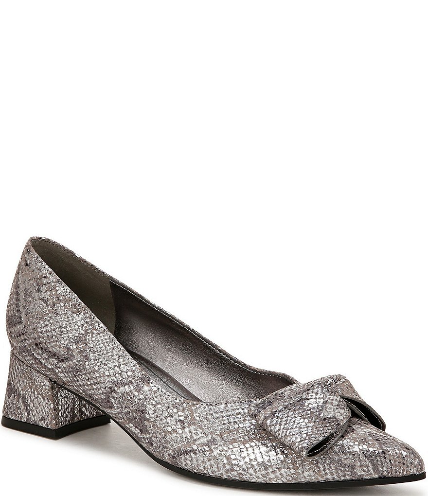 Naturalizer Mavis Metallic Snake Print Leather Bow Pumps | Dillard's