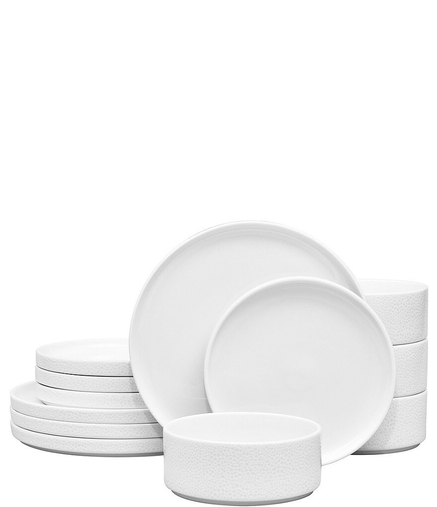 Noritake ColorTex Stone White 12-Piece Set | Dillard's