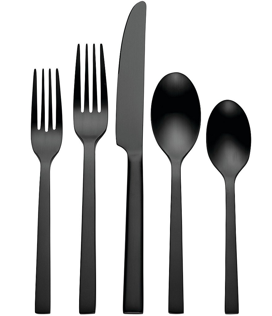 Oneida Chef's Table PVD Matt Midnight 20-Piece Stainless Steel Flatware ...