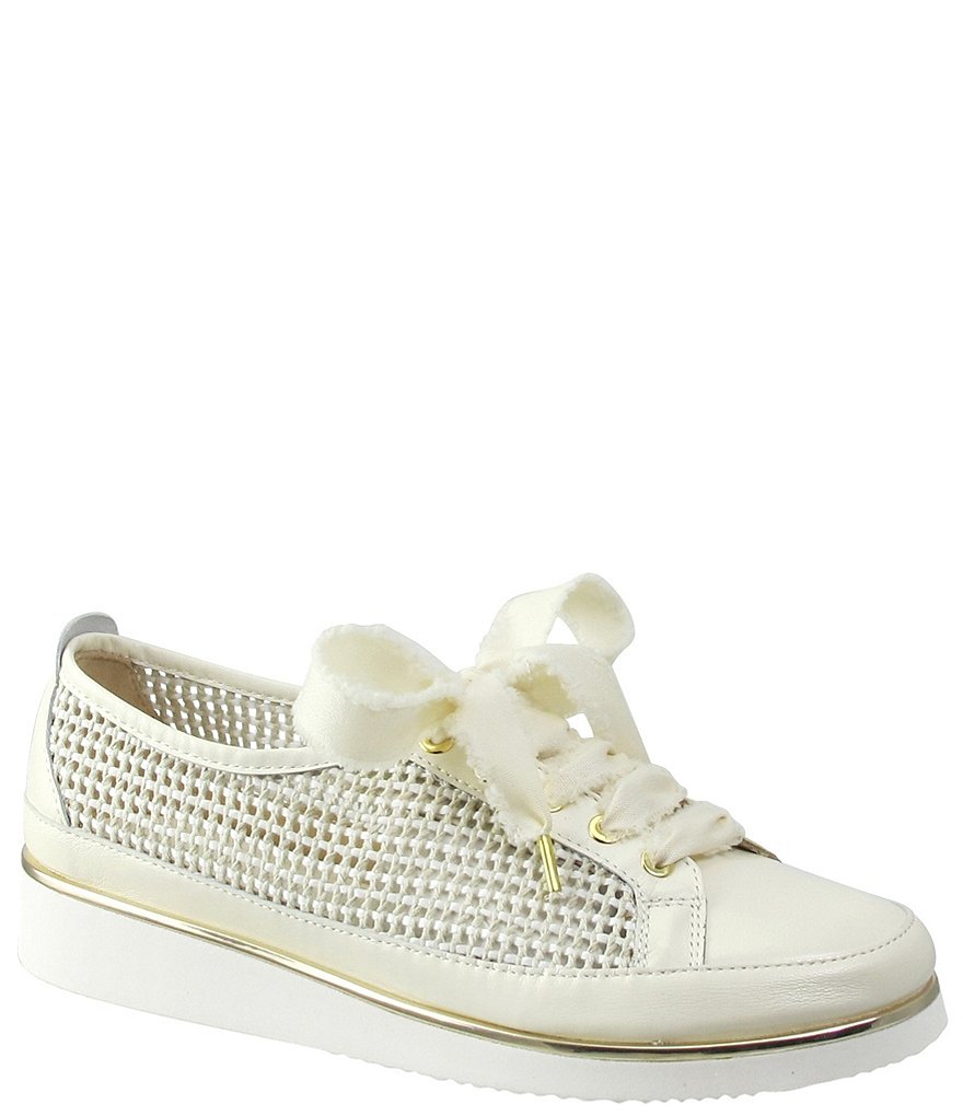 Ron White Novalee Weatherproof Raffia Lace Up Sneakers | Dillard's