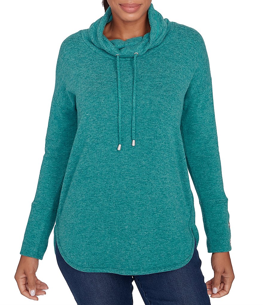 Ruby Rd. Knit Cowl Collar Long Sleeve Cozy Top | Dillard's