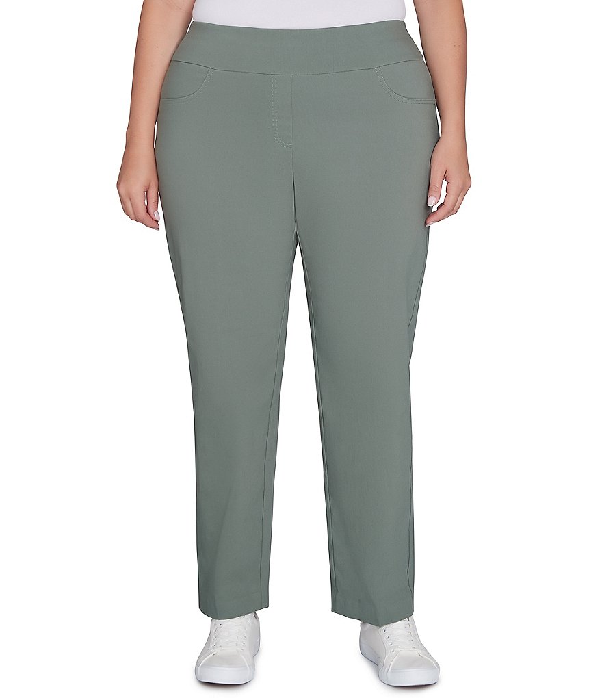 Ruby Rd. Plus Size Pull-On Millennium Tech Straight Leg Pants | Dillard's