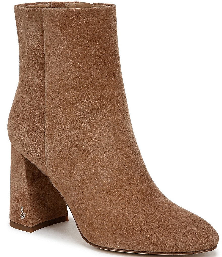 Sam Edelman Daria Suede Block Heel Ankle Booties | Dillard's