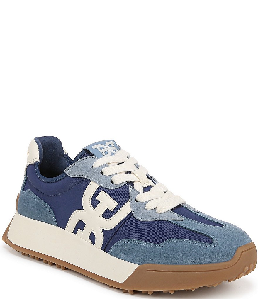 Sam Edelman Langley Suede and Nylon Lace-Up Retro Sneakers | Dillard's