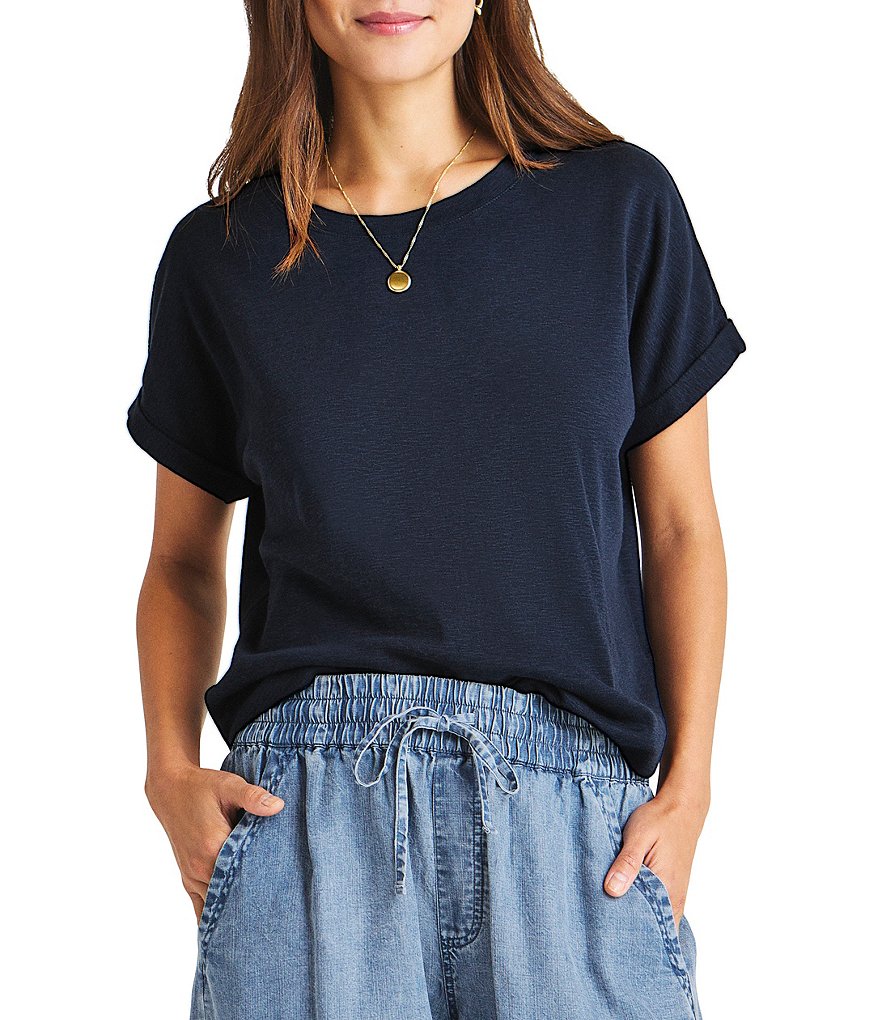 Splendid Skye Short Sleeve Slub Tee | Dillard's