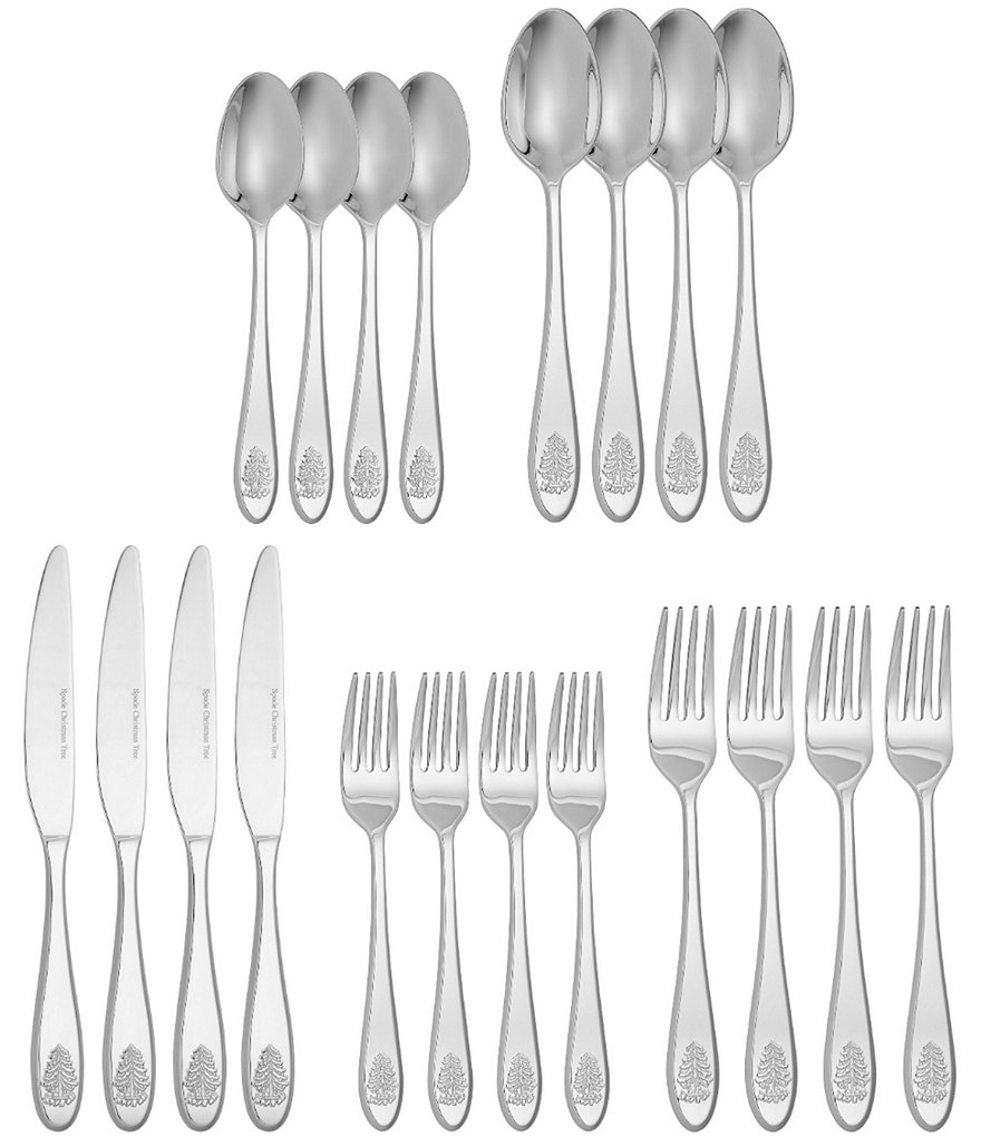 Spode Christmas Tree 20-Piece Stainless Steel Flatware Set | Dillard's
