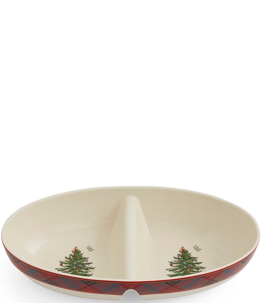 Spode Christmas Tree Collection Tartan Oval Divided Server | Dillard's