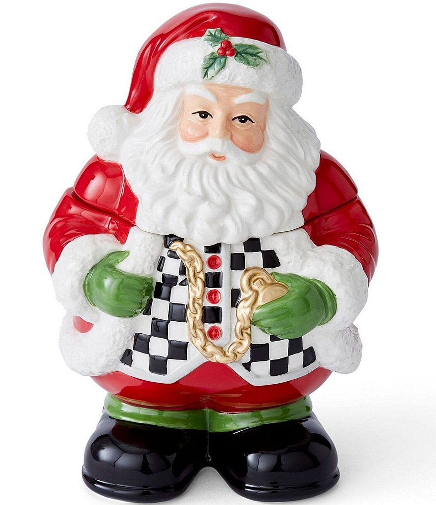 Spode Christmas Tree Black and White Santa Candy Jar | Dillard's
