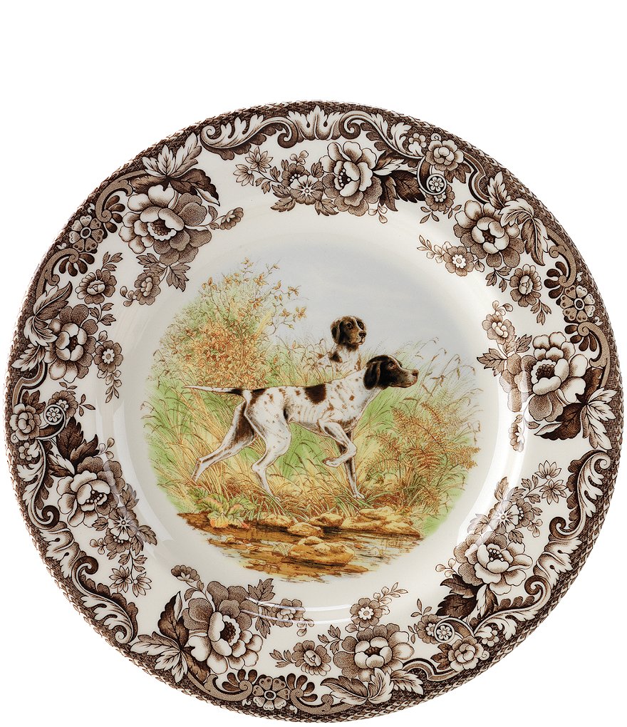 Spode Festive Fall Collection Woodland Hunting Dogs Pointer Dinner ...