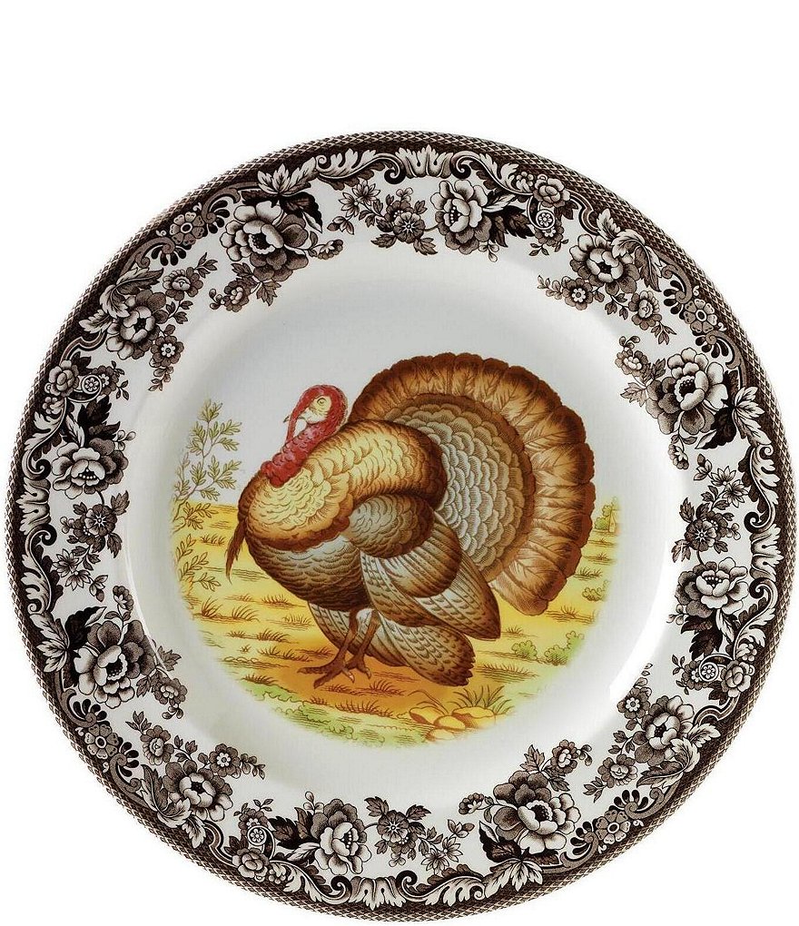 Spode Festive Fall Collection Woodland Turkey Round Platter | Dillard's