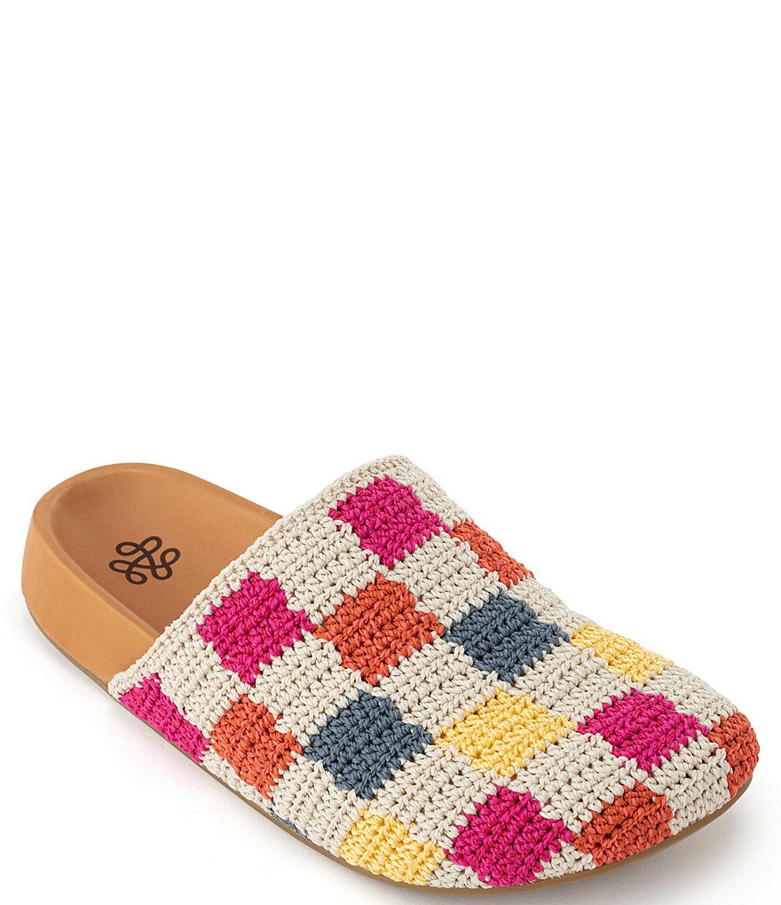 The Sak Bolinas Check Print Crochet Clogs | Dillard's