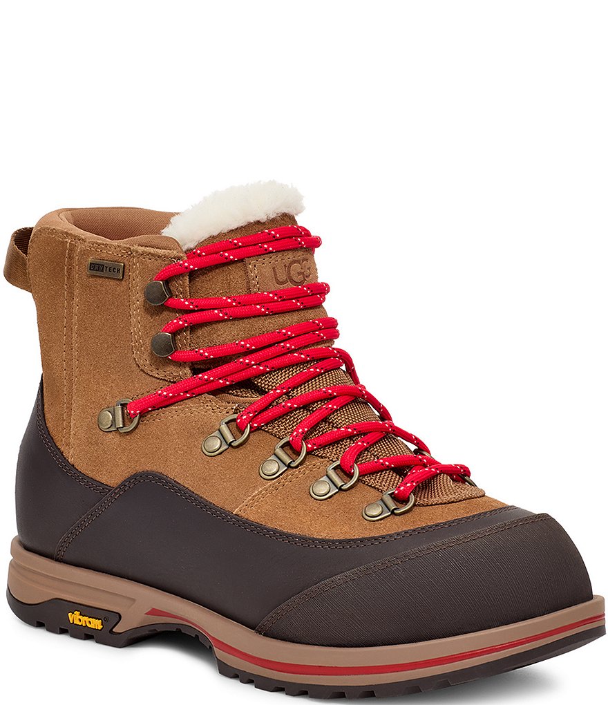 UGG Brecken Lace Up Cold Weather Waterproof Leather Suede Booties ...