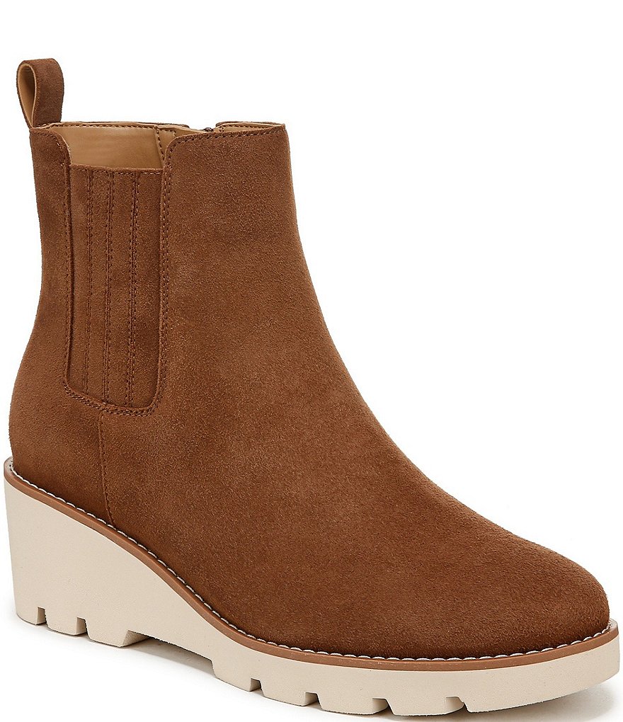 Vionic Aria Suede Lugged Wedge Booties | Dillard's