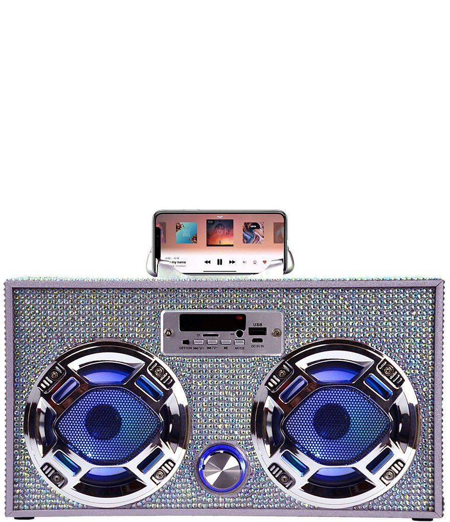 Wireless Express Iridescent Bling Bluetooth Mini Boom Box | Dillard's