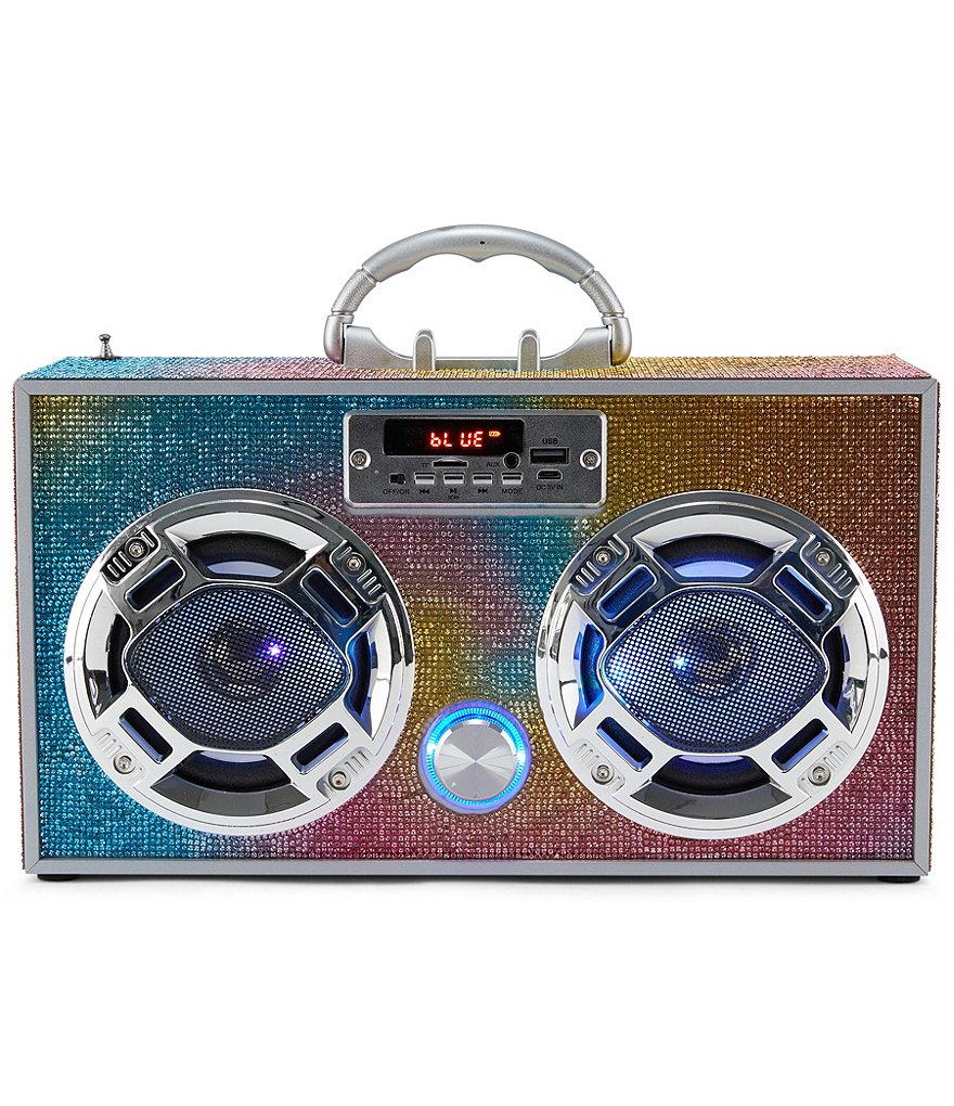 Wireless Express Swirl Bling Bluetooth Mini Boom Box | Dillard's