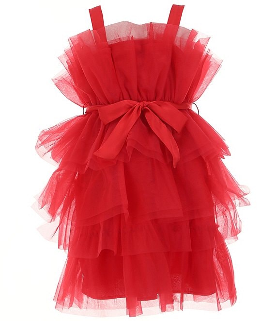 Allison And Kelly Big Girls 7 16 Sleeveless Tulle Fit And Flare Dress