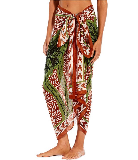 Antonio Melani Cartagena Classic Tie Pareo Sarong Swimsuit Cover Up Dillards
