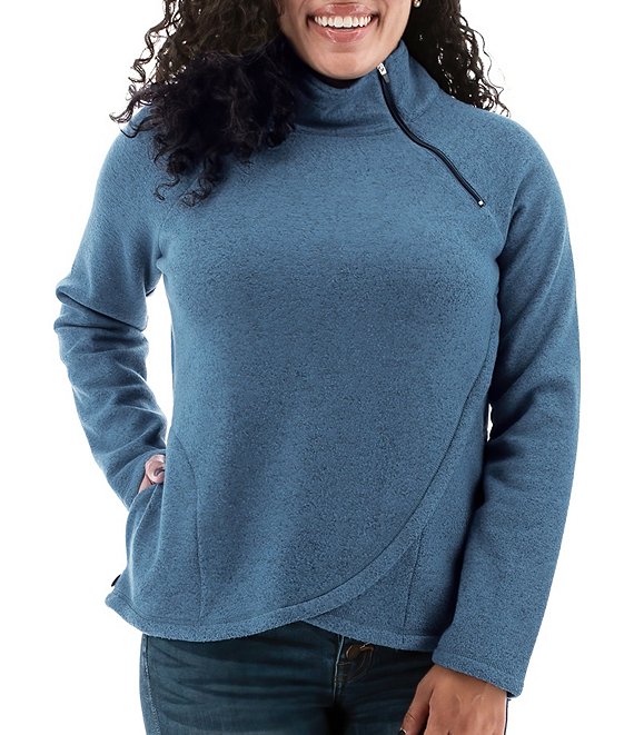 Aventura Harlow Quarter Zip Envelope Neck Pullover | Dillard's