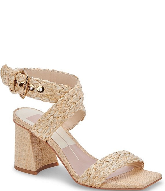 Dolce Vita Paytin Raffia Ankle Strap Sandals | Dillard's