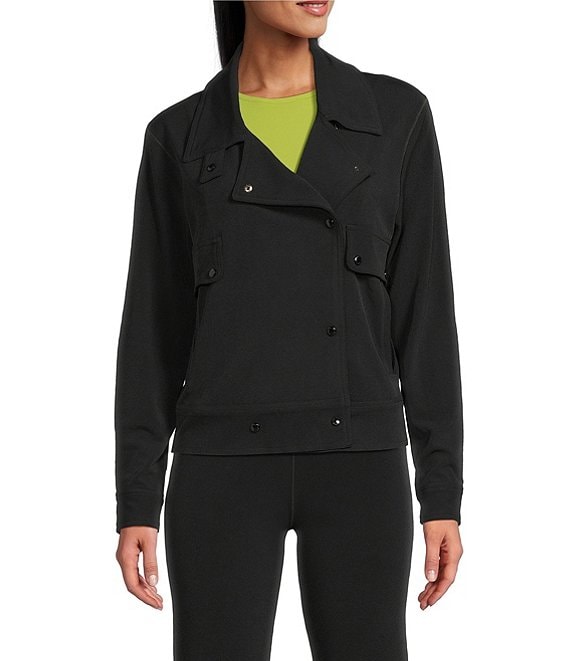 Eva Varro Notch Lapel Long Sleeve Double-Breasted Pilot Jacket | Dillard's