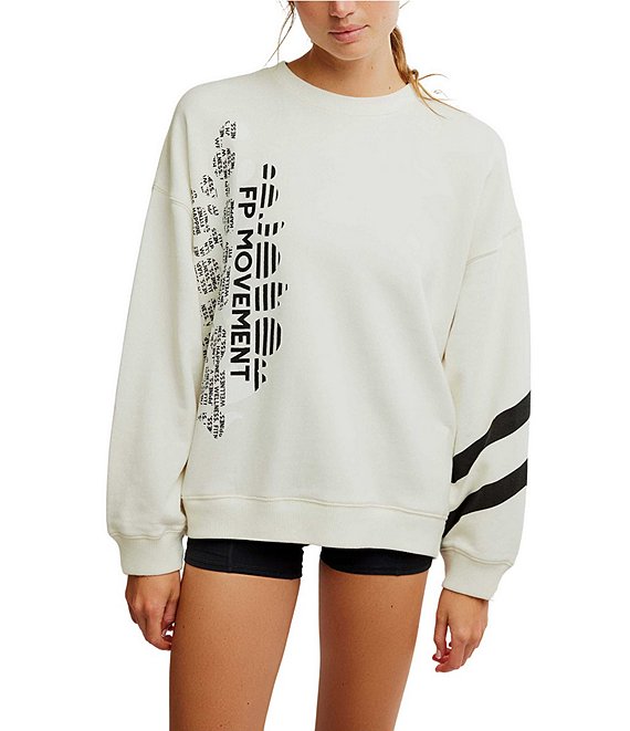 FP Movement All Star Pullover Logo Crew Neck Long Sleeve Pullover ...