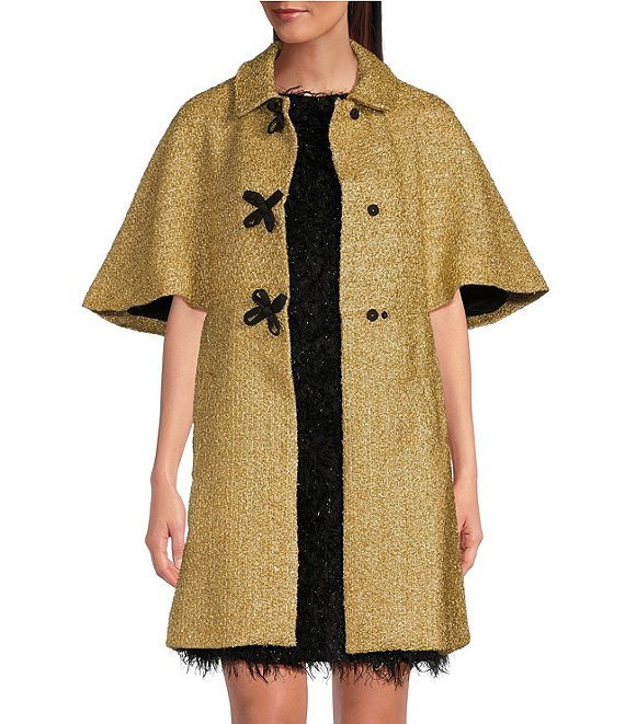 FRANCES VALENTINE Marvelous Rockefeller Poly Lurex Bow Front Jacket ...