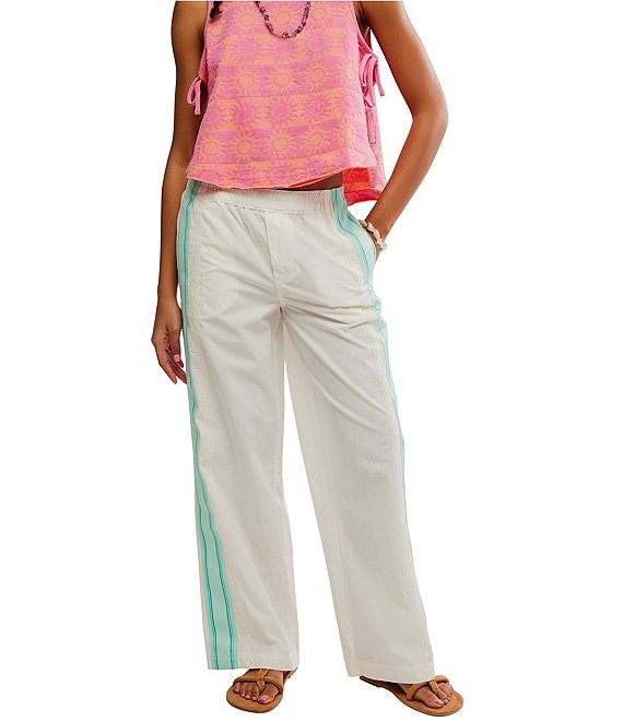 Free People Team Spirit Mid Rise Wide Leg Track Pants Free People Team Spirit Mid Rise Wide Leg Track Pants