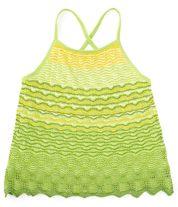 Gb Big Girls 7 16 Sleeveless Crochet Tank Dillards