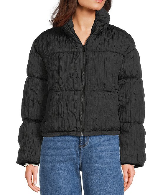 GB Pleated Collared Puffer Jacket | Dillard's
