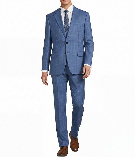 Hickey Freeman Classic Fit Flat Front Windowpane 2-Piece Suit | Dillard's