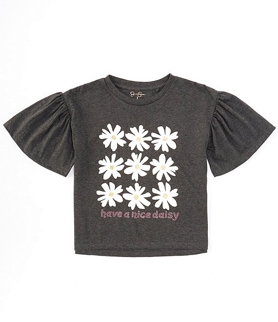 Jessica Simpson Big Girls 7 16 Short Sleeve Daisy Graphic T Shirt