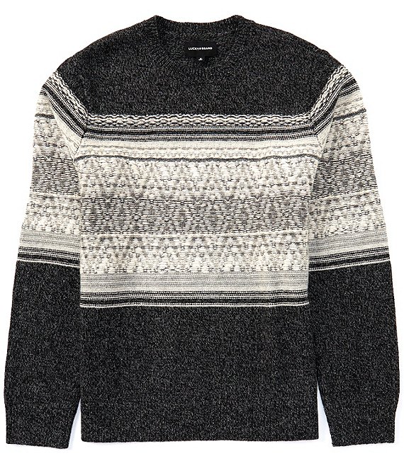 Lucky Brand Intarsia Crew Neck Sweater | Dillard's Lucky Brand Intarsia Crew Neck Sweater | Dillard's