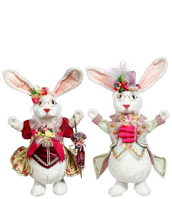 Mark Roberts Mr. & Mrs. Fluffy Chubby Rabbit, Set of 2 | Dillard's