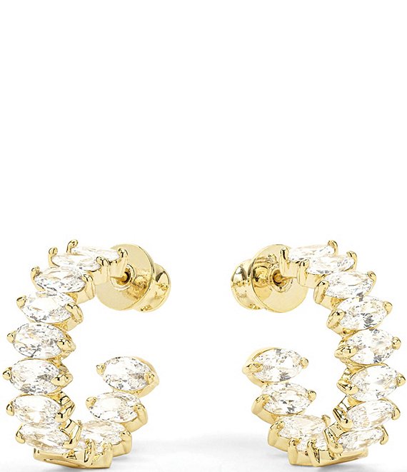 Melinda Maria Baby She s So Fine Cubic Zirconia Hoop Earrings Goldhite