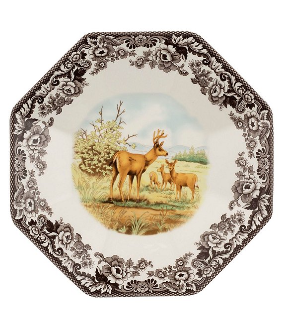 Spode Woodland Festive Fall Collection American Wildlife Mule Octagonal ...