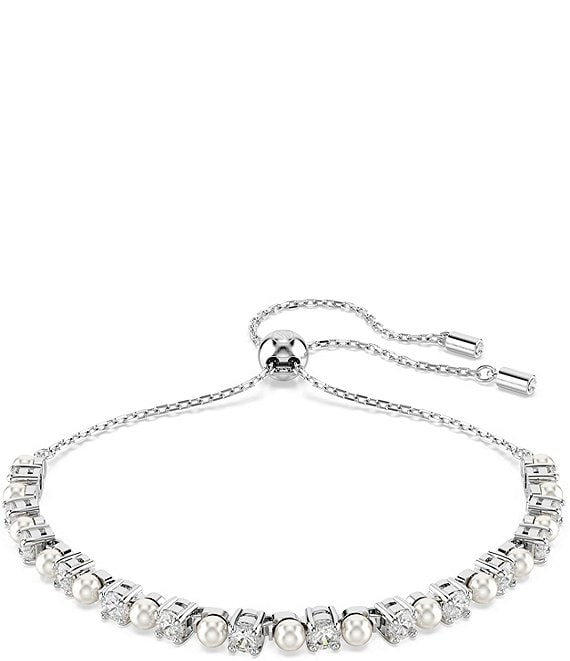 Swarovski Matrix Crystal Pearl Adjustable Bracelet