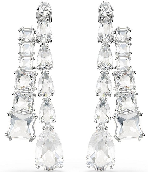 Swarovski silver drop earrings store