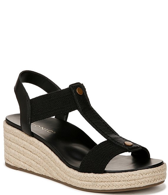 Vionic Calera Leather Wedge Sandals | Dillard's