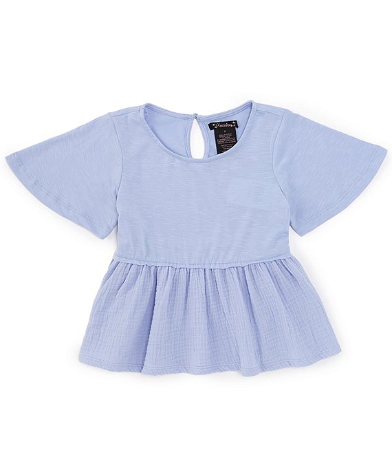 Xtraordinary Big Girls 7 16 Short Sleeve Wide Hem Tunic Top Dillards
