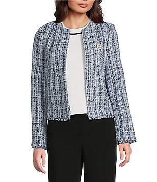 KARL LAGERFELD PARIS Woven Signature Script Print Notch KARL LAGERFELD PARIS Woven Signature Script Print Notch