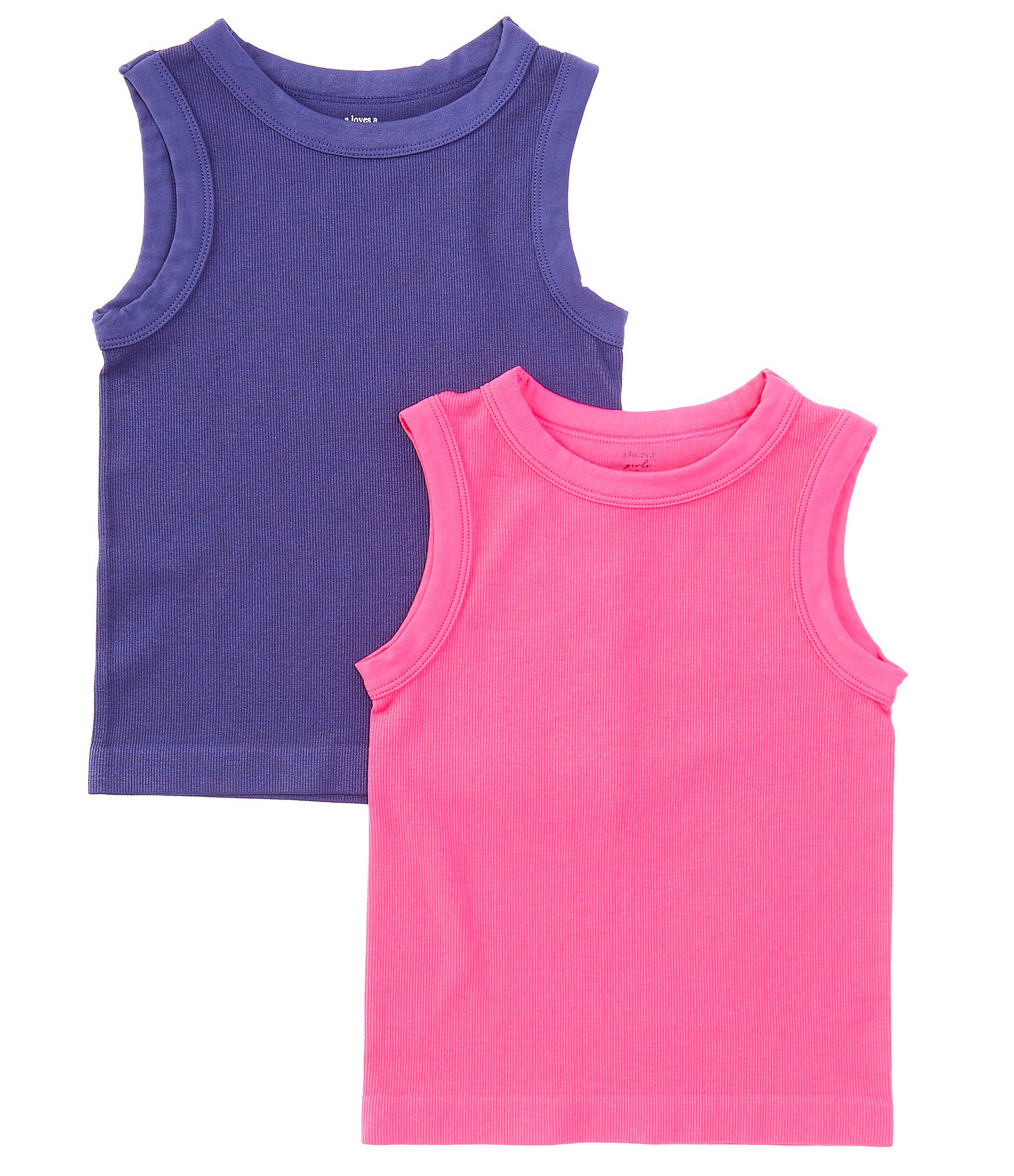 A Loves A Big Girls 7 16 Sleeveless 2 Pack Seamless Tank Dillards