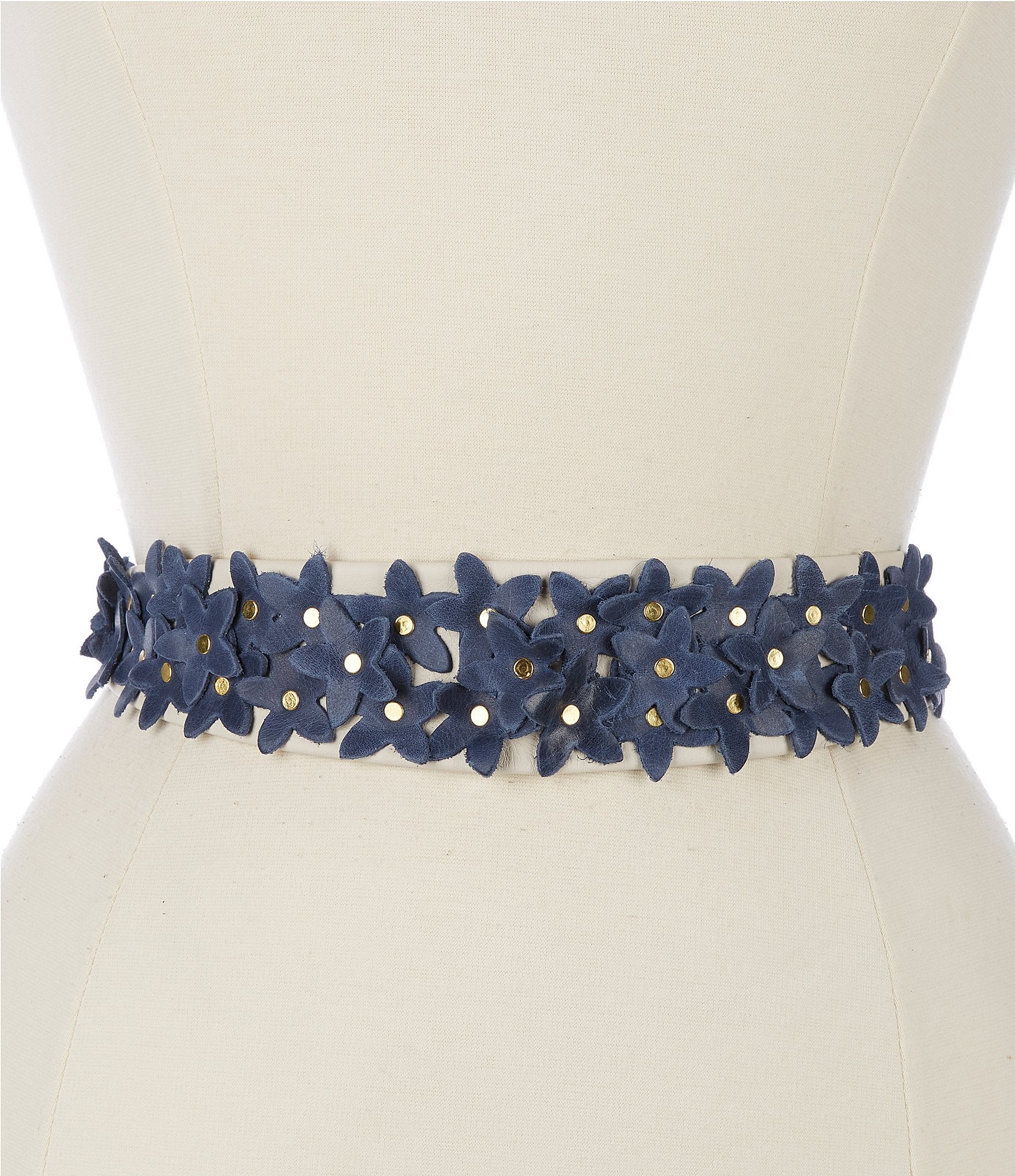 ADA 2" Flower Naomi Leather Belt | Dillard's