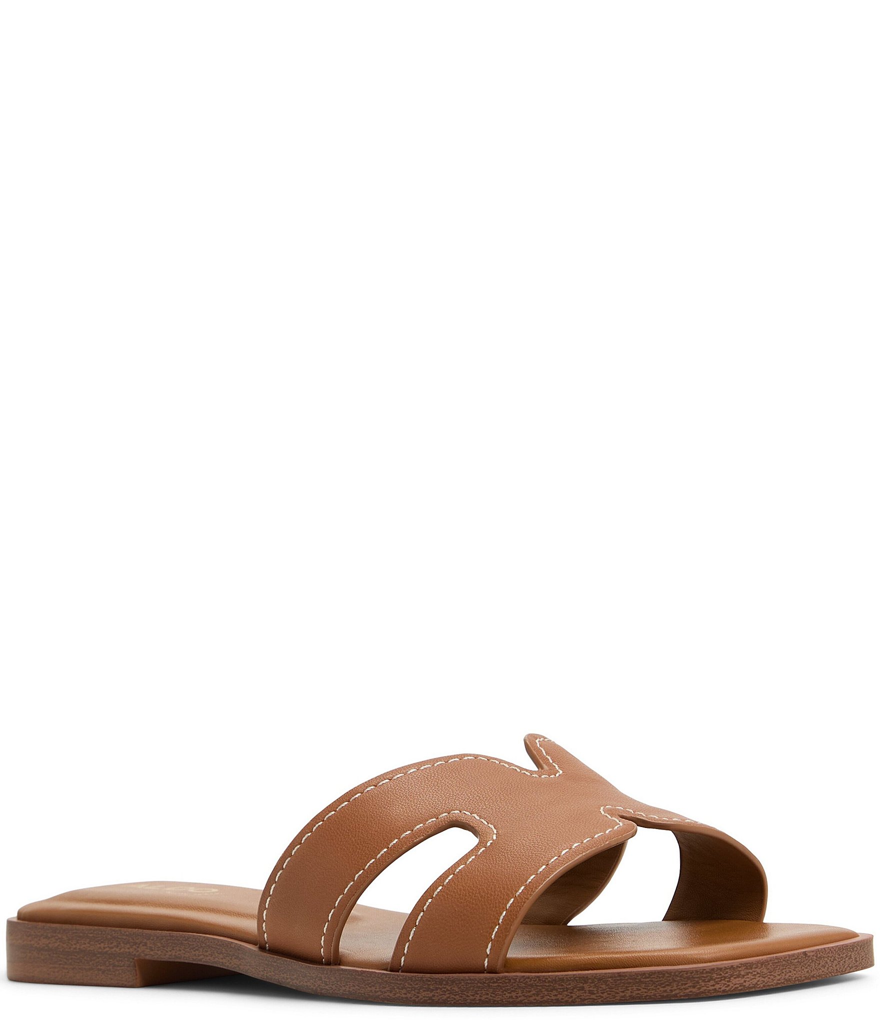 ALDO Itsandal Leather Flat Slides | Dillard's
