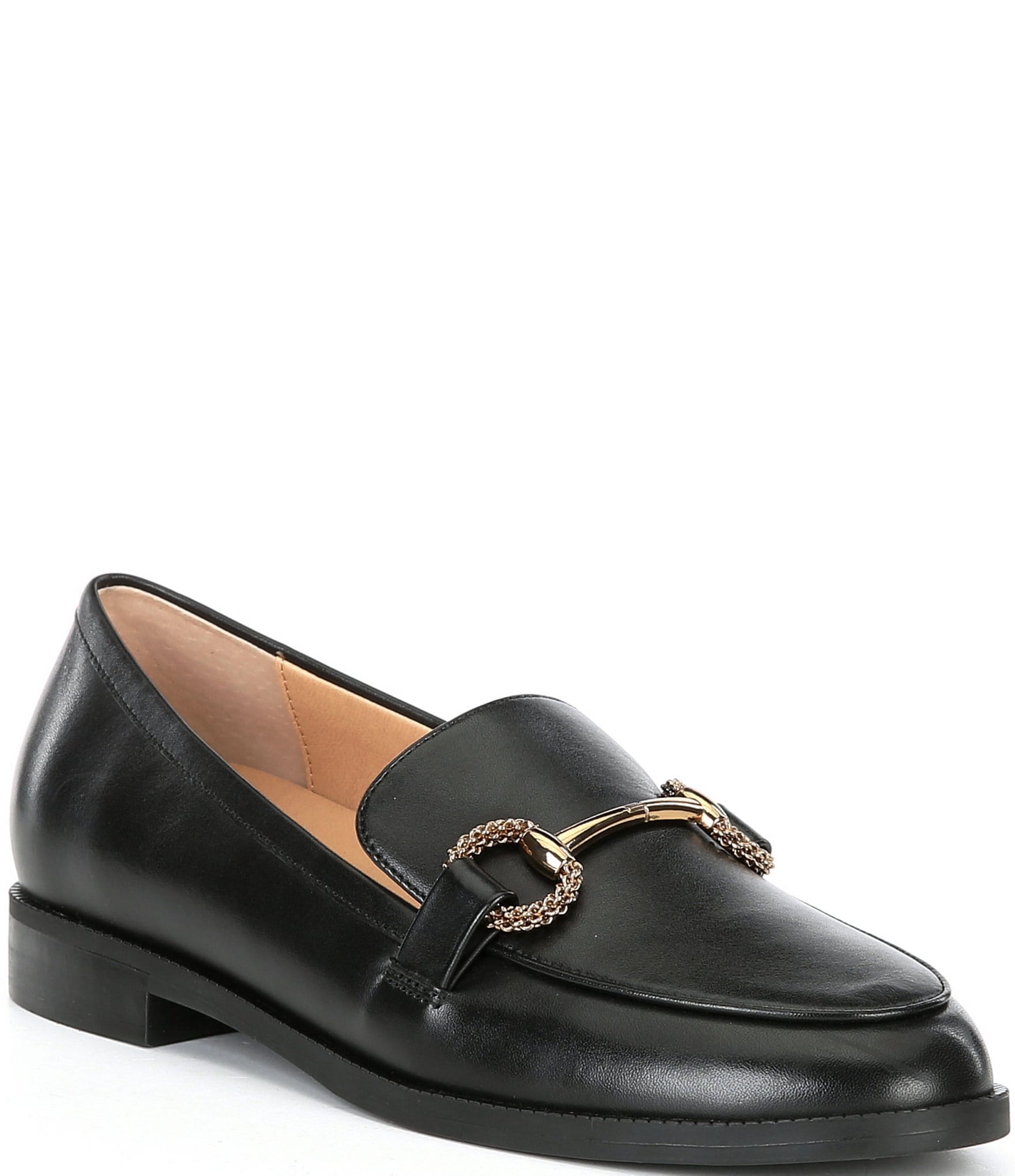 Alex Marie Gilmore Leather Bit Buckle Loafers | Dillard's