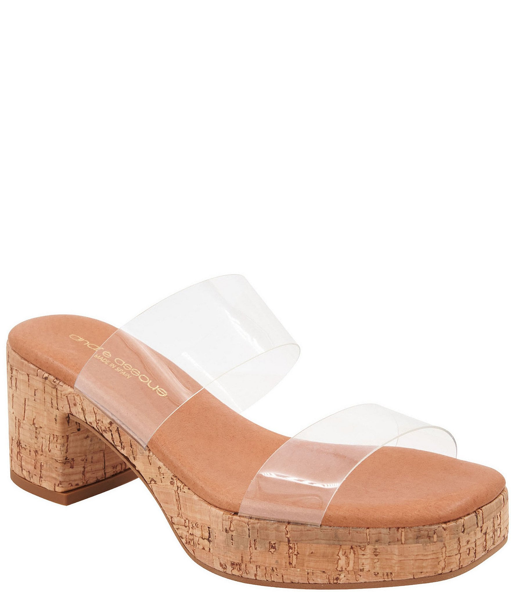 Andre Assous Cairo Vinyl Platform Slide Sandals Dillards