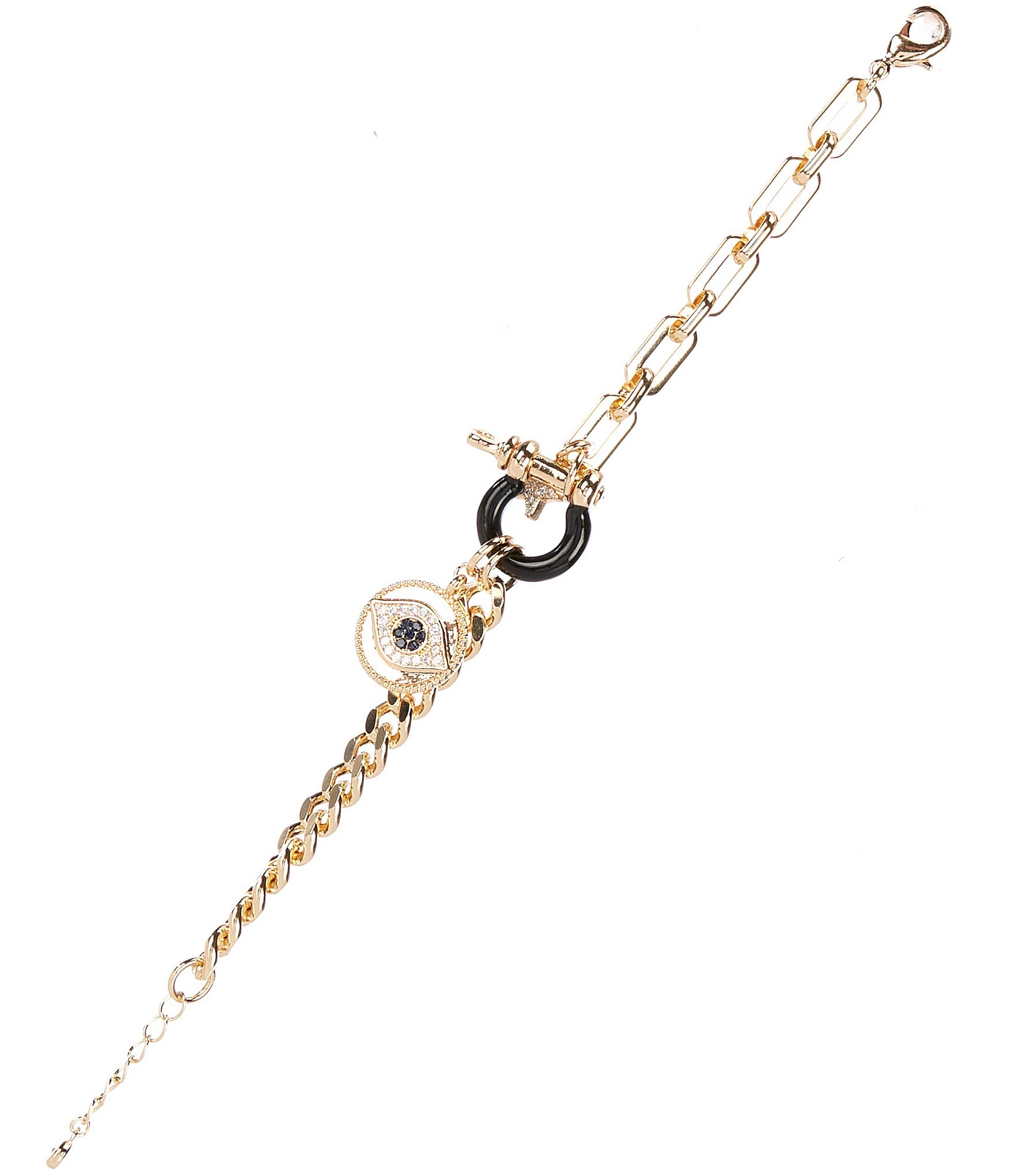 Anna & Ava Charm Cluster Chain Line Bracelet with Toggle | Dillard's