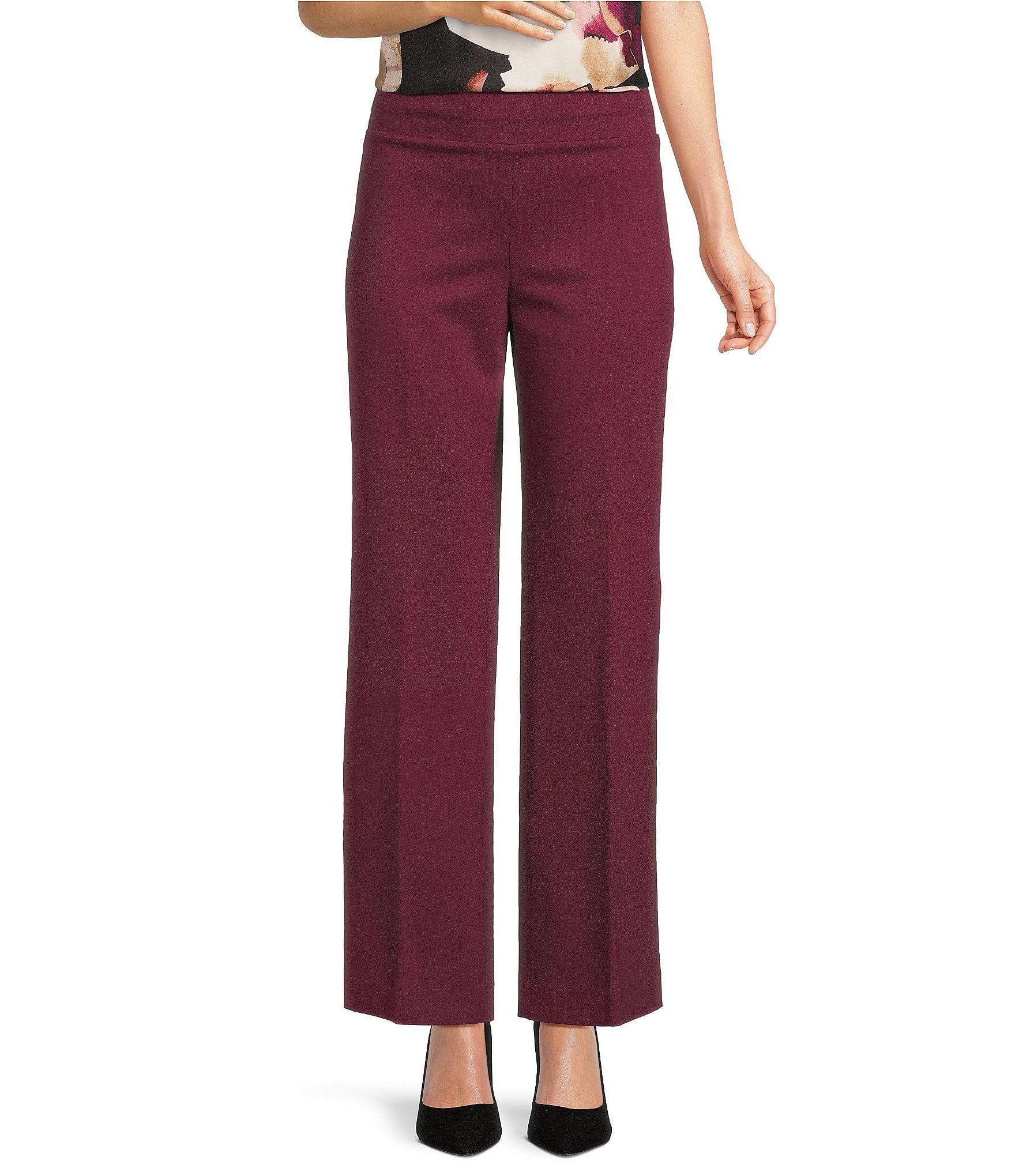 Anne Klein Pull On Wide Leg Compression Pants | Dillard's